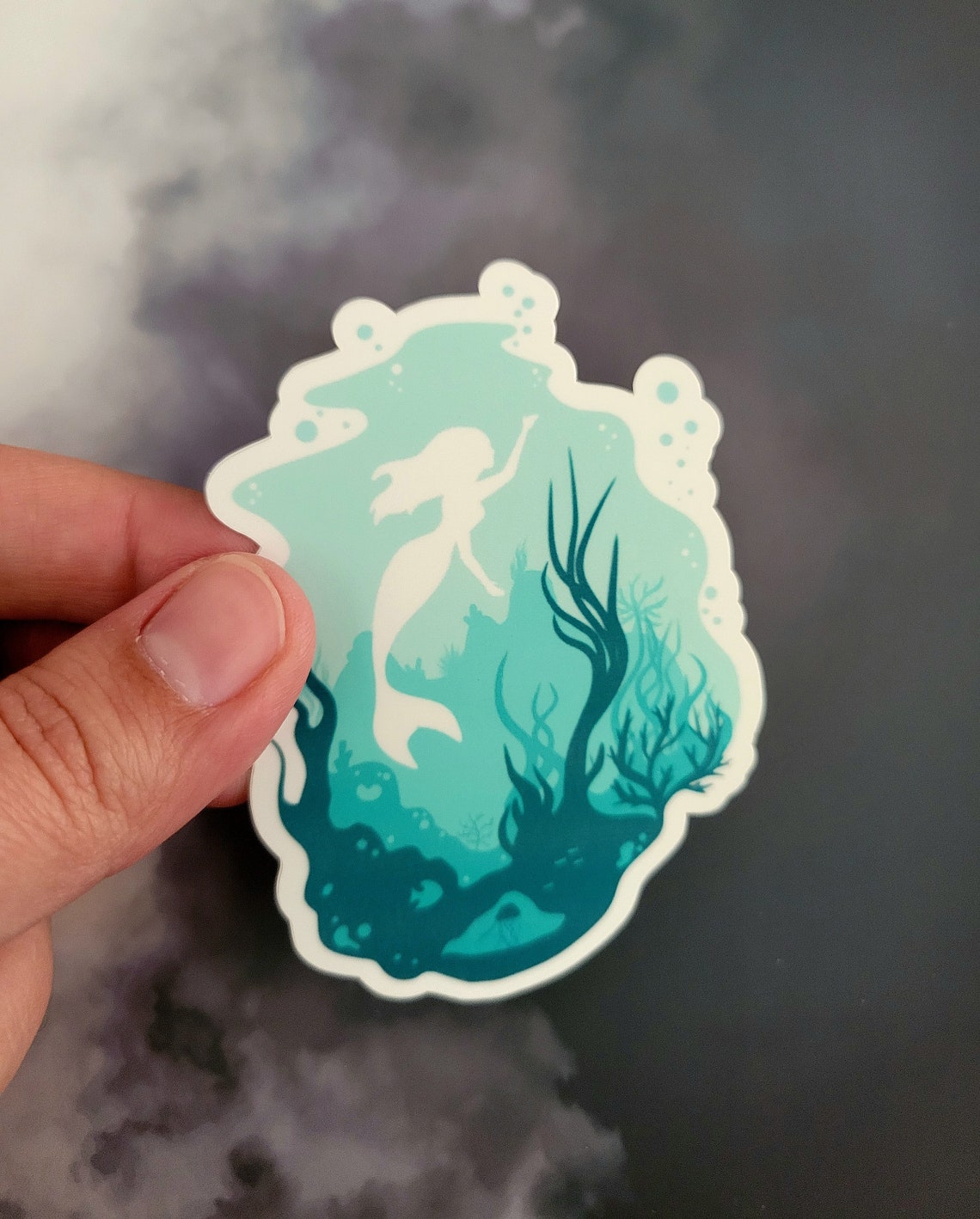 Mermaid Die Cut Vinyl Sticker, Waterproof, Ocean, Sealife, Underwater ...