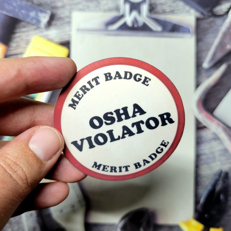 Osha Violator Merit Badge Vinyl Sticker Waterproof Hard Hat - Etsy