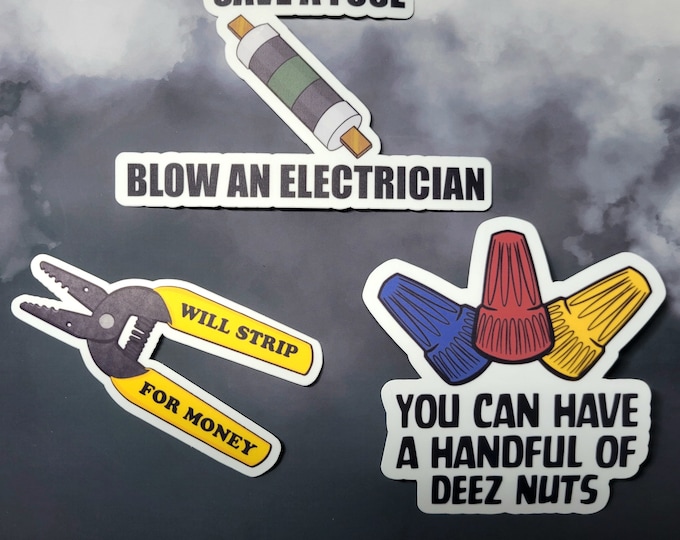Electrician 19 Pcs Sticker Pack Vinyl Hard Hat Hardhat Stickers - Etsy