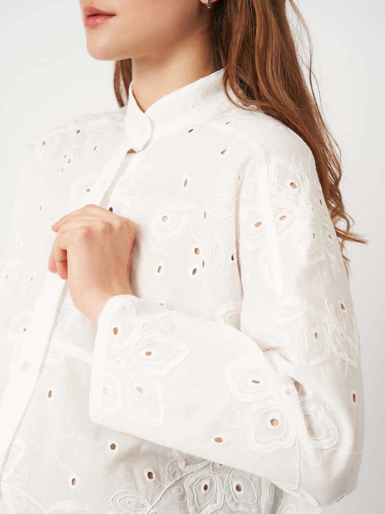 Oversized Cotton Button Down Shirt, Maternity Tunic, Batiste Blouse ...