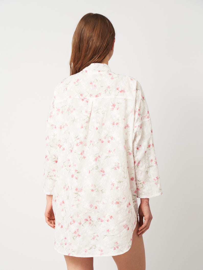 Oversized Cotton Button Down Shirt, Maternity Tunic, Batiste Blouse ...