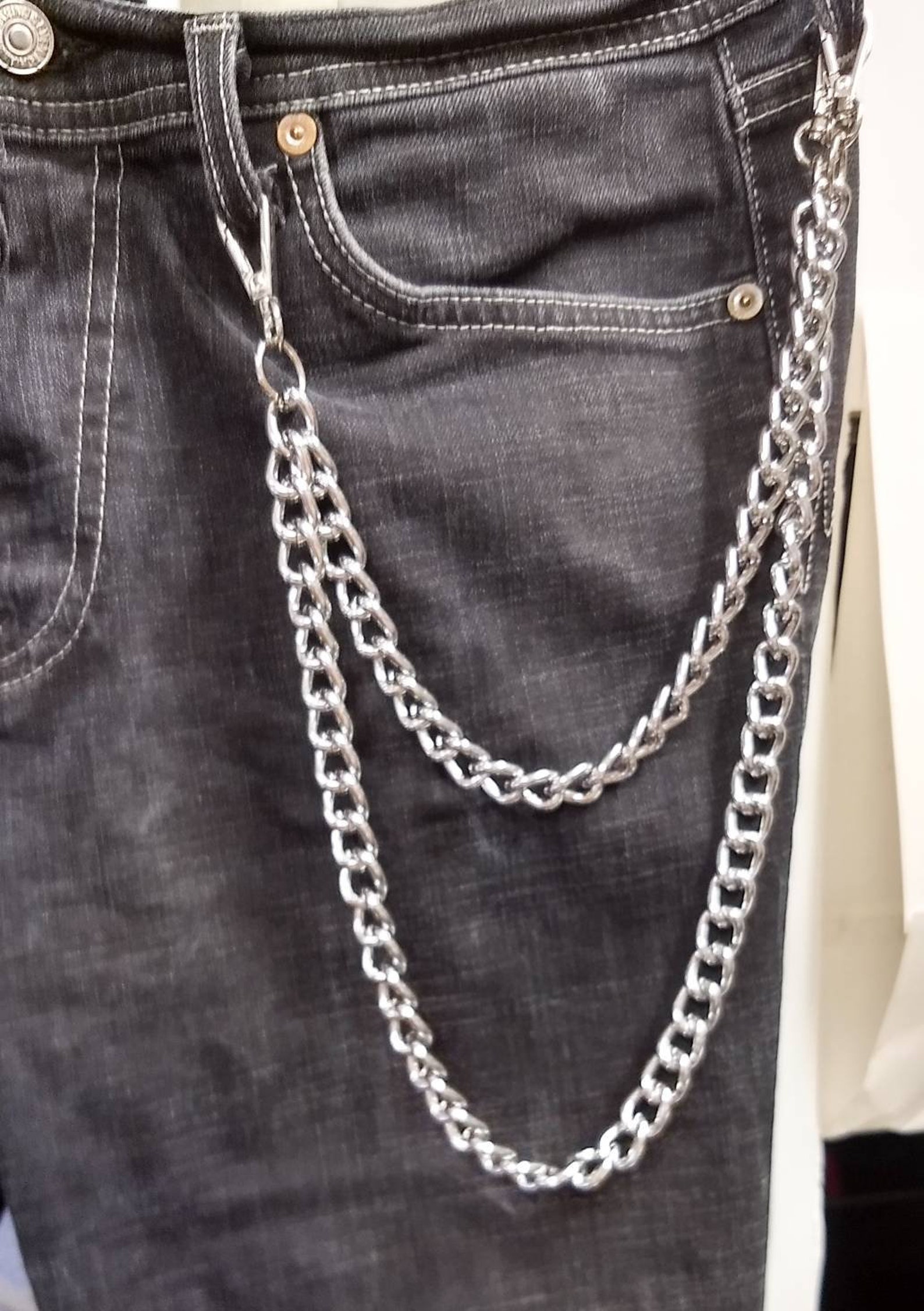 E Boy Chains Belt Chain for Pants Double Wallet Chain for Men - Etsy