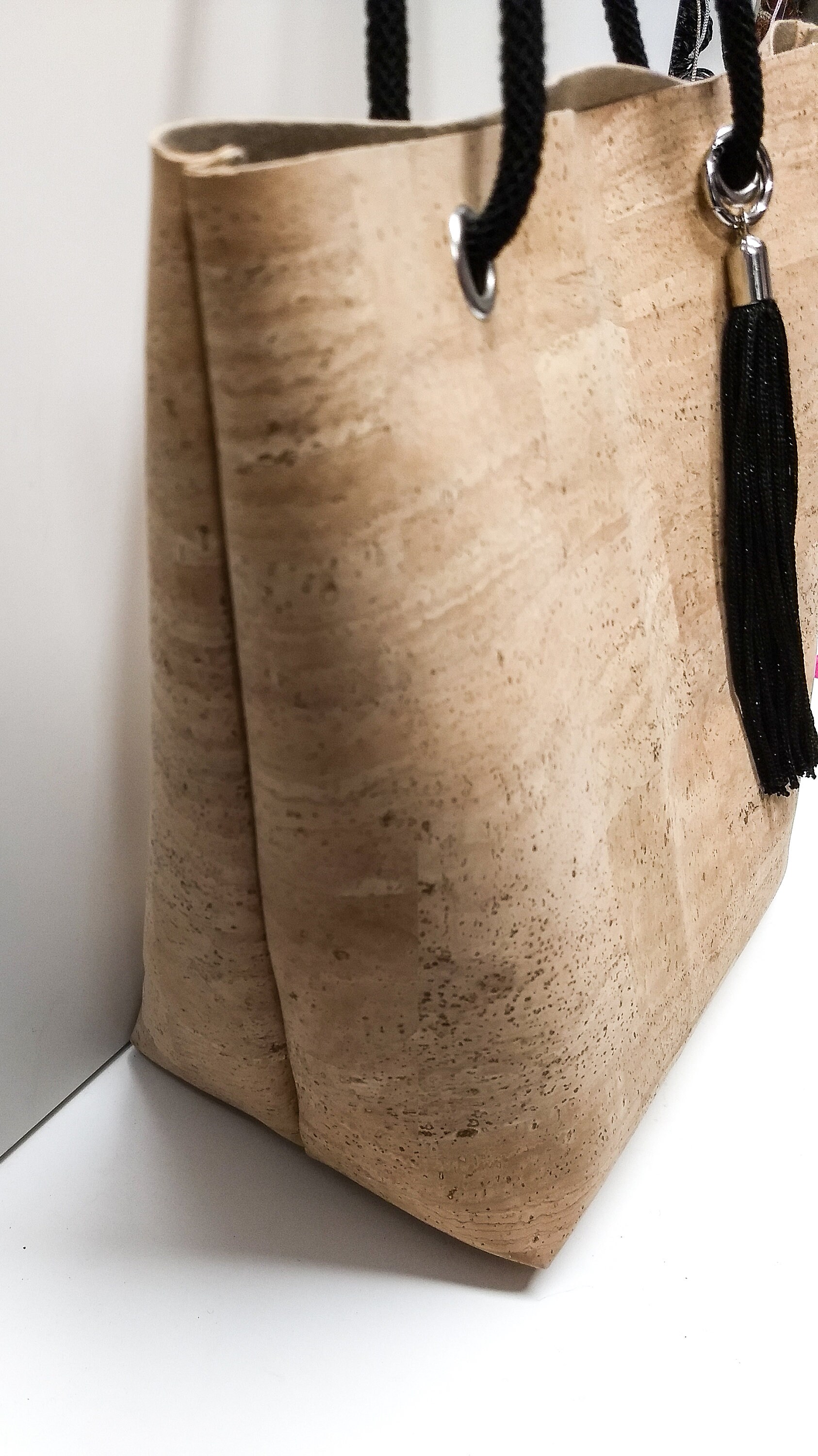 Cork Leather Bag Handmade Tote Bag Cork Leather Handbag | Etsy