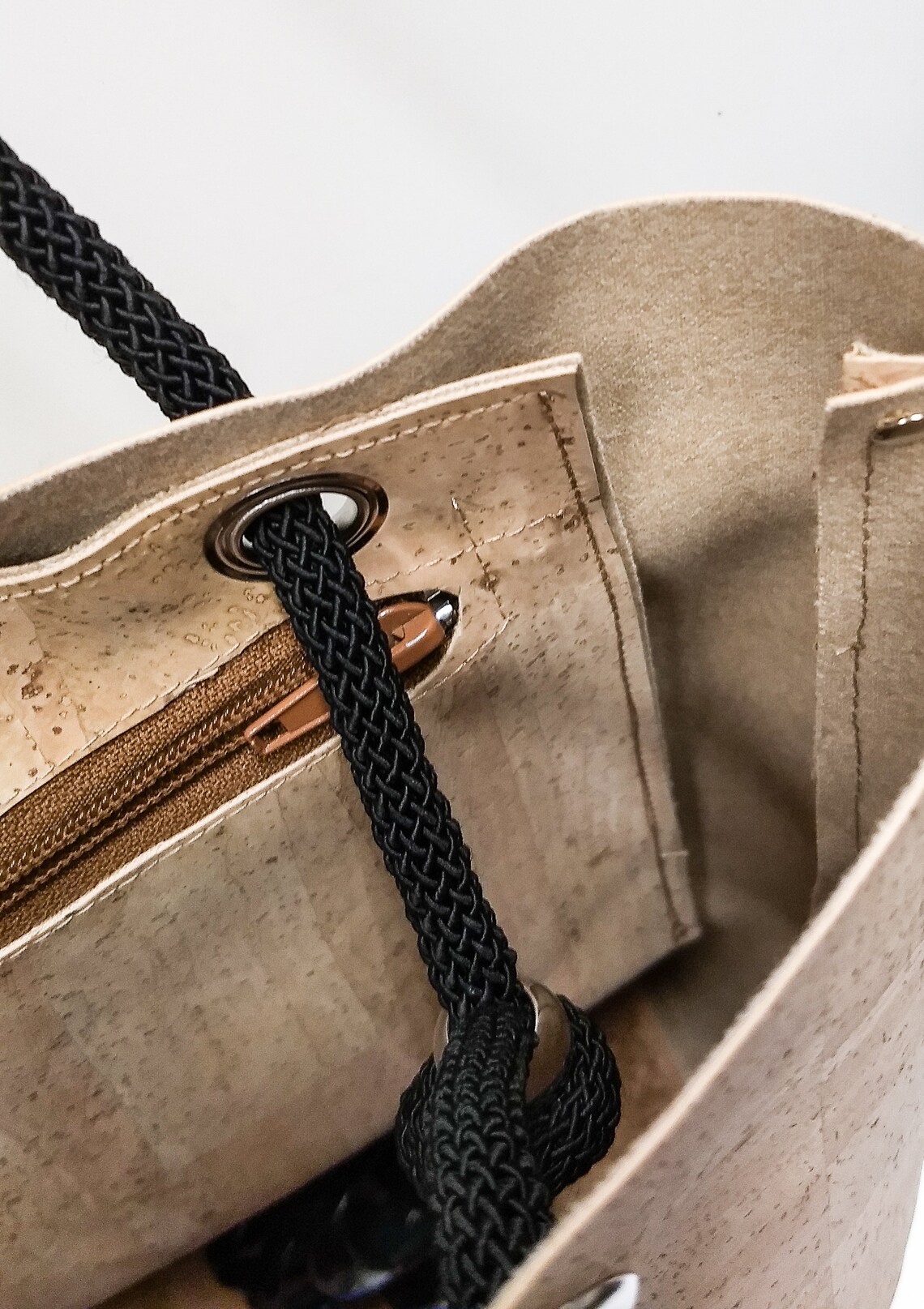 Cork Leather Bag Handmade Tote Bag Cork Leather Handbag | Etsy