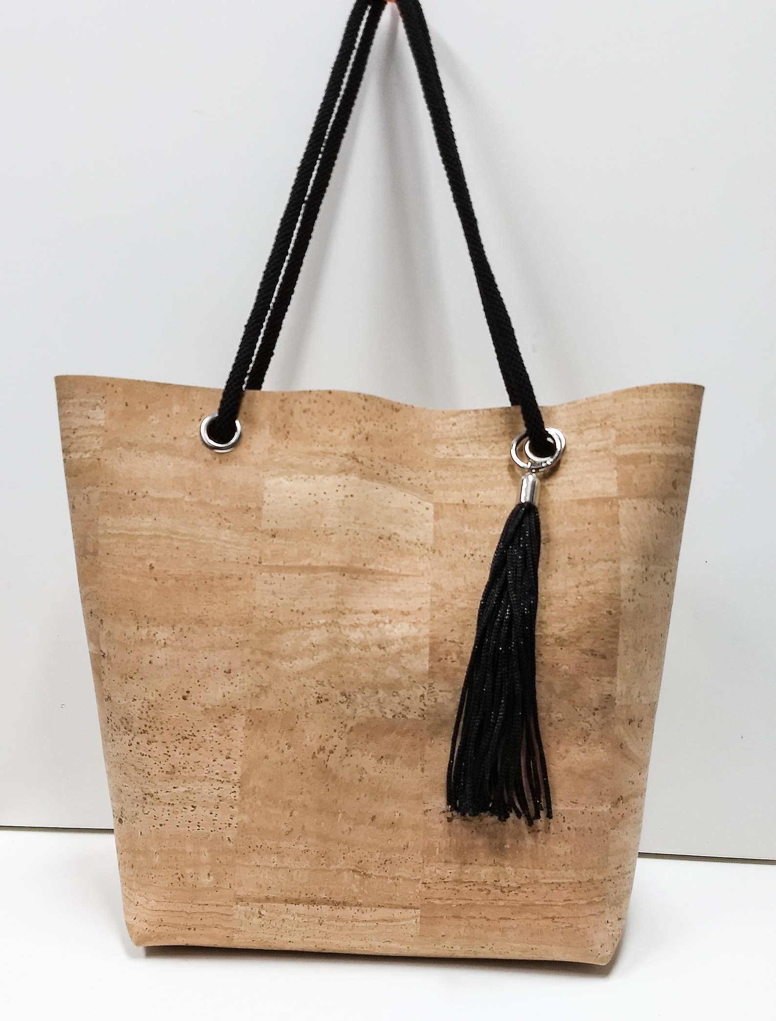 Cork Leather Bag Handmade Tote Bag Cork Leather Handbag | Etsy