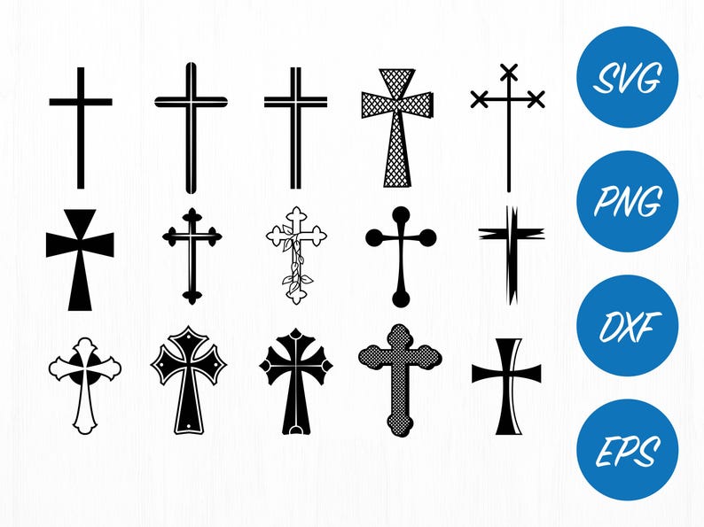 Cross SVG Bundle: 104 Christian Design Files (digital Download for ...