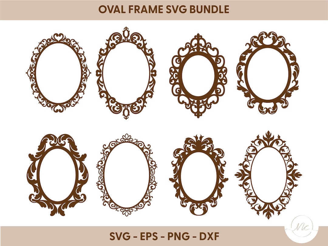 Decorative Frames Svg Bundle | Frame Svg Cut File | Monogram Frame SVG ...