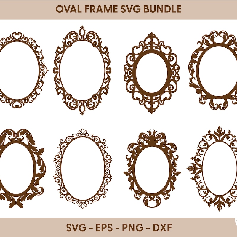 Oval Frame Svg - Etsy
