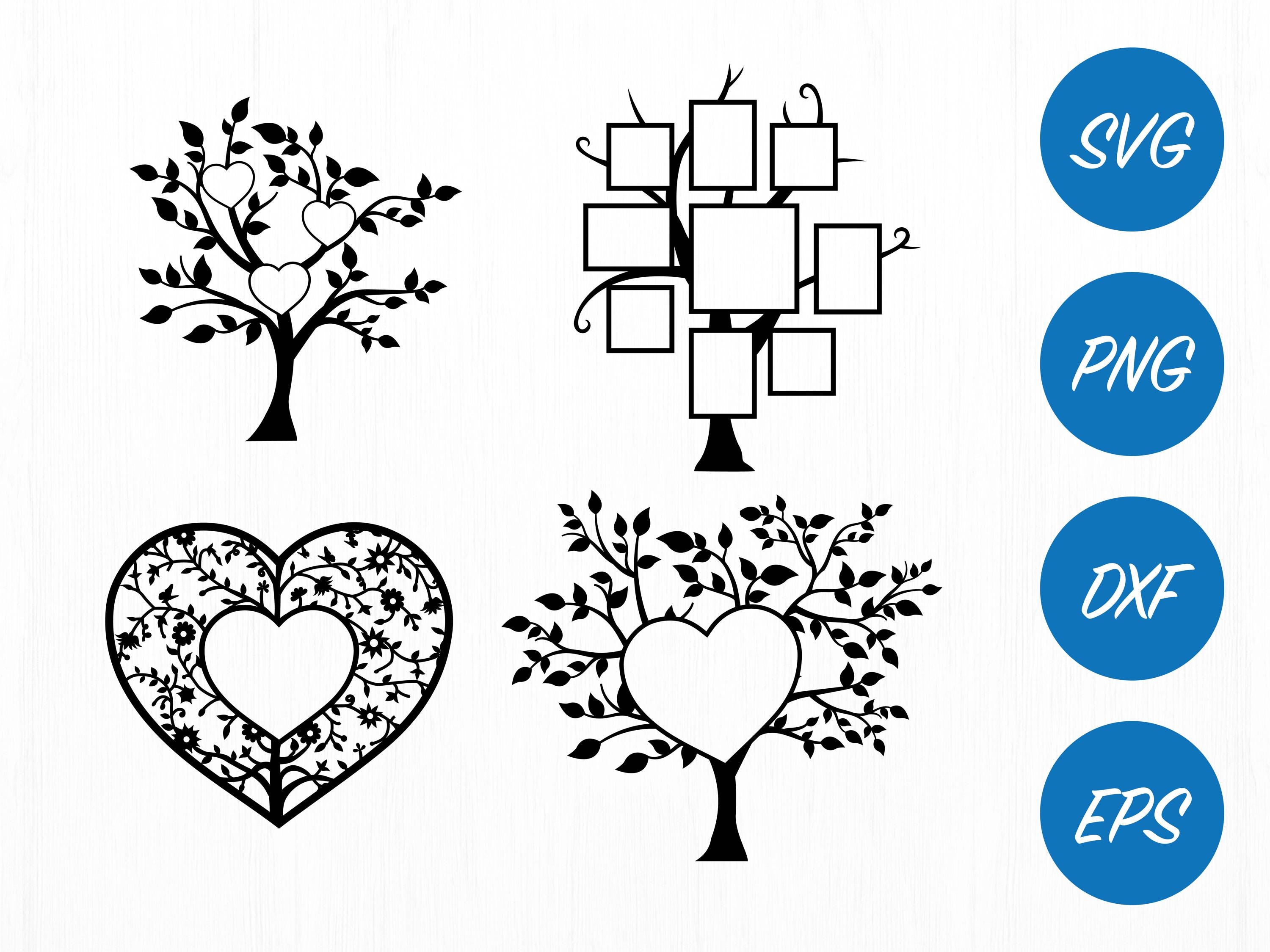 Tree of Life Svg Bundle - Family Tree Silhouette Clipart Cricut Cut ...