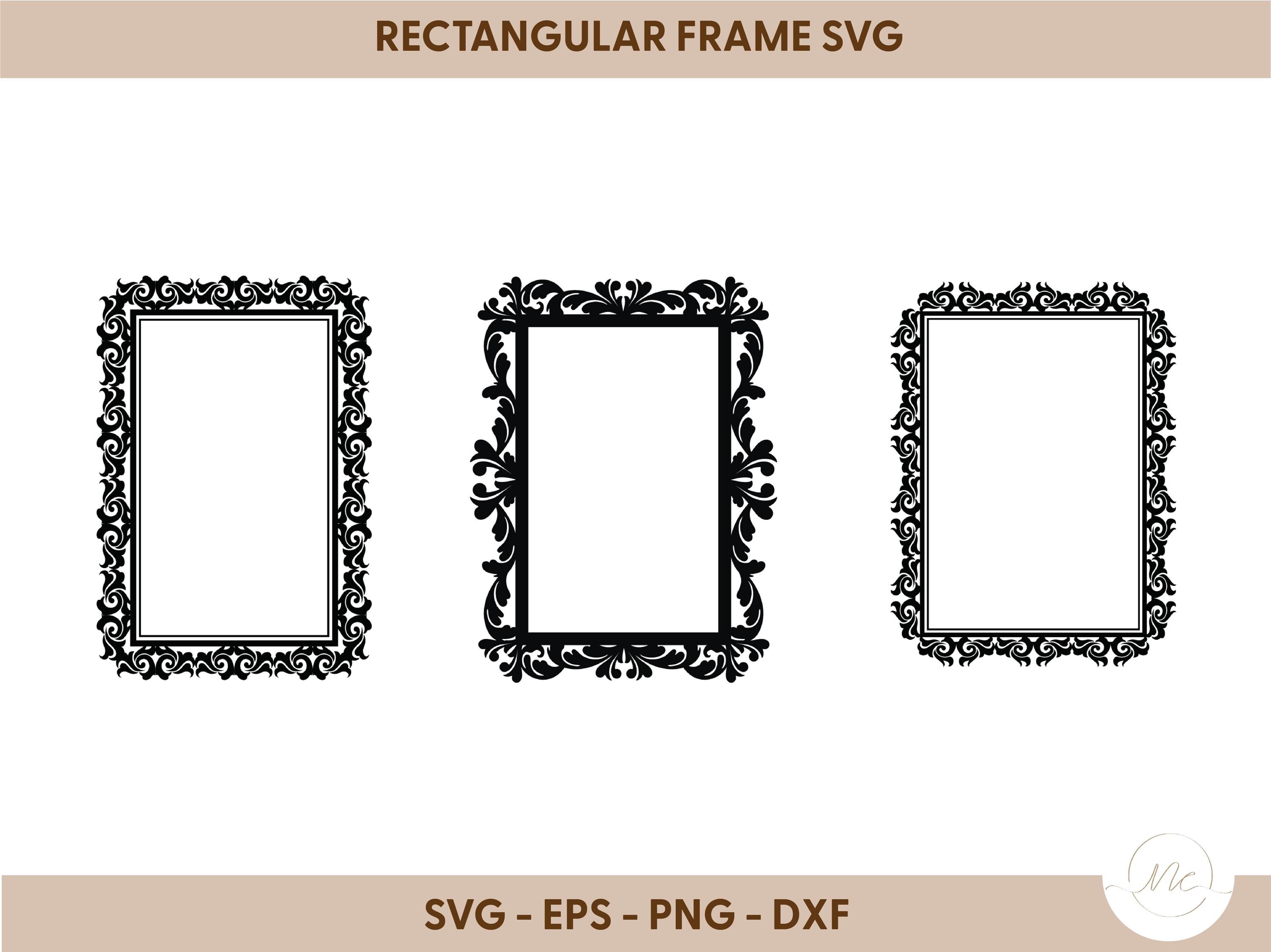 Rectangular Frame Svg Bundle | Decorative Frame SVG | Ornamental Frame ...