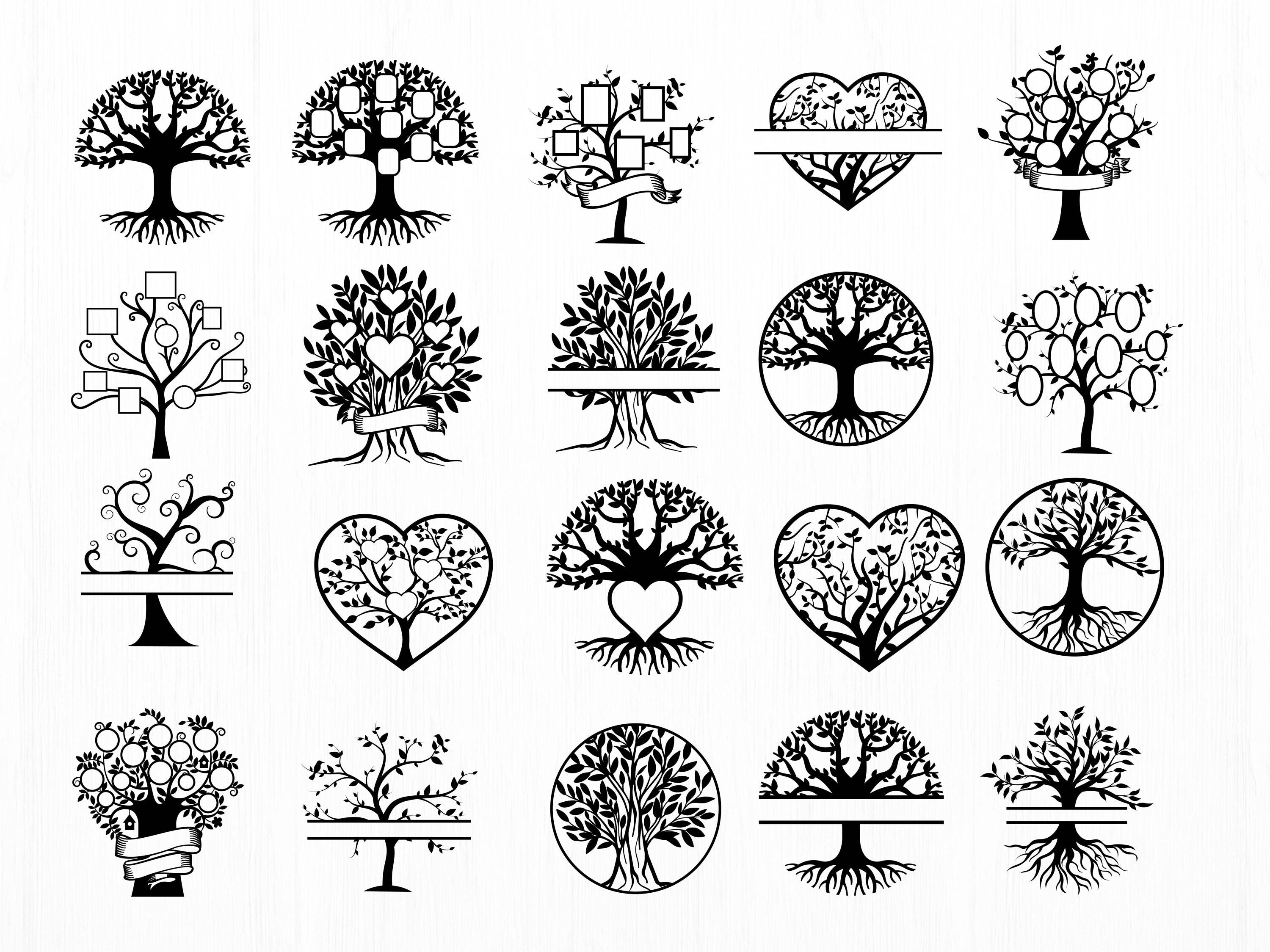 Tree of Life Svg Bundle - Family Tree Silhouette Clipart Cricut Cut ...