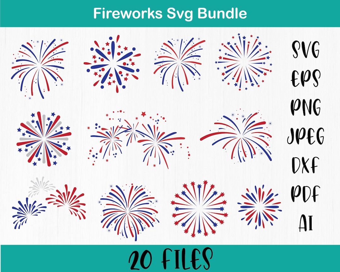 Fireworks SVG Bundle, Firecracker SVG, 4th of July Firework Png Bundle ...