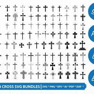 Cross SVG Bundle: 104 Christian Design Files (digital Download for ...