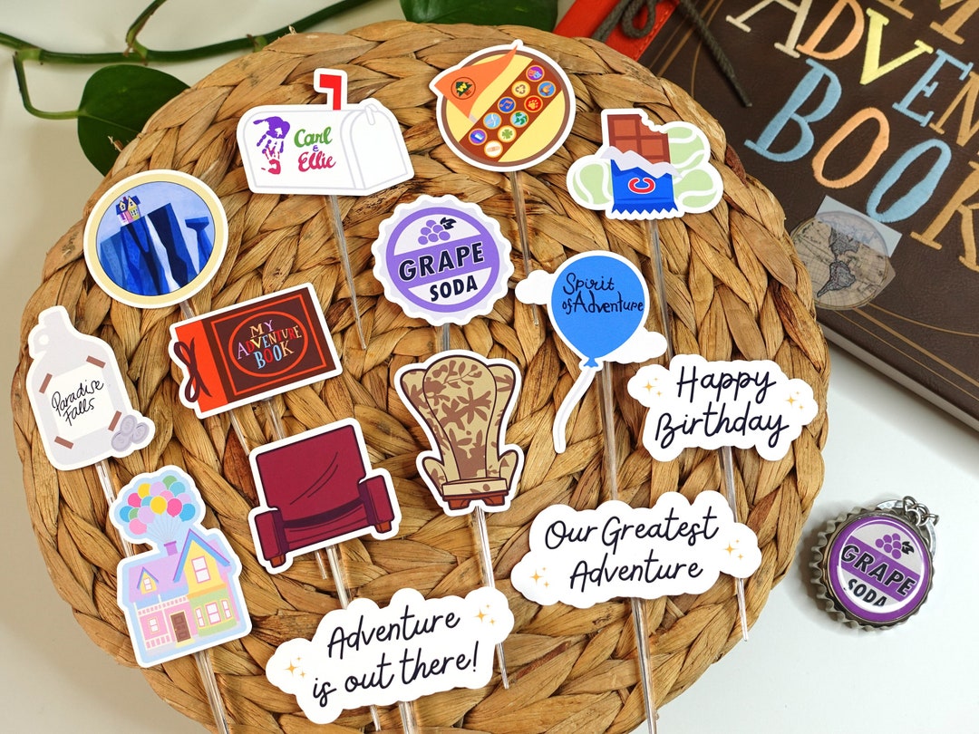 Pixar up Cupcake Toppers - up Inspired Birthday Decorations - Adventure ...