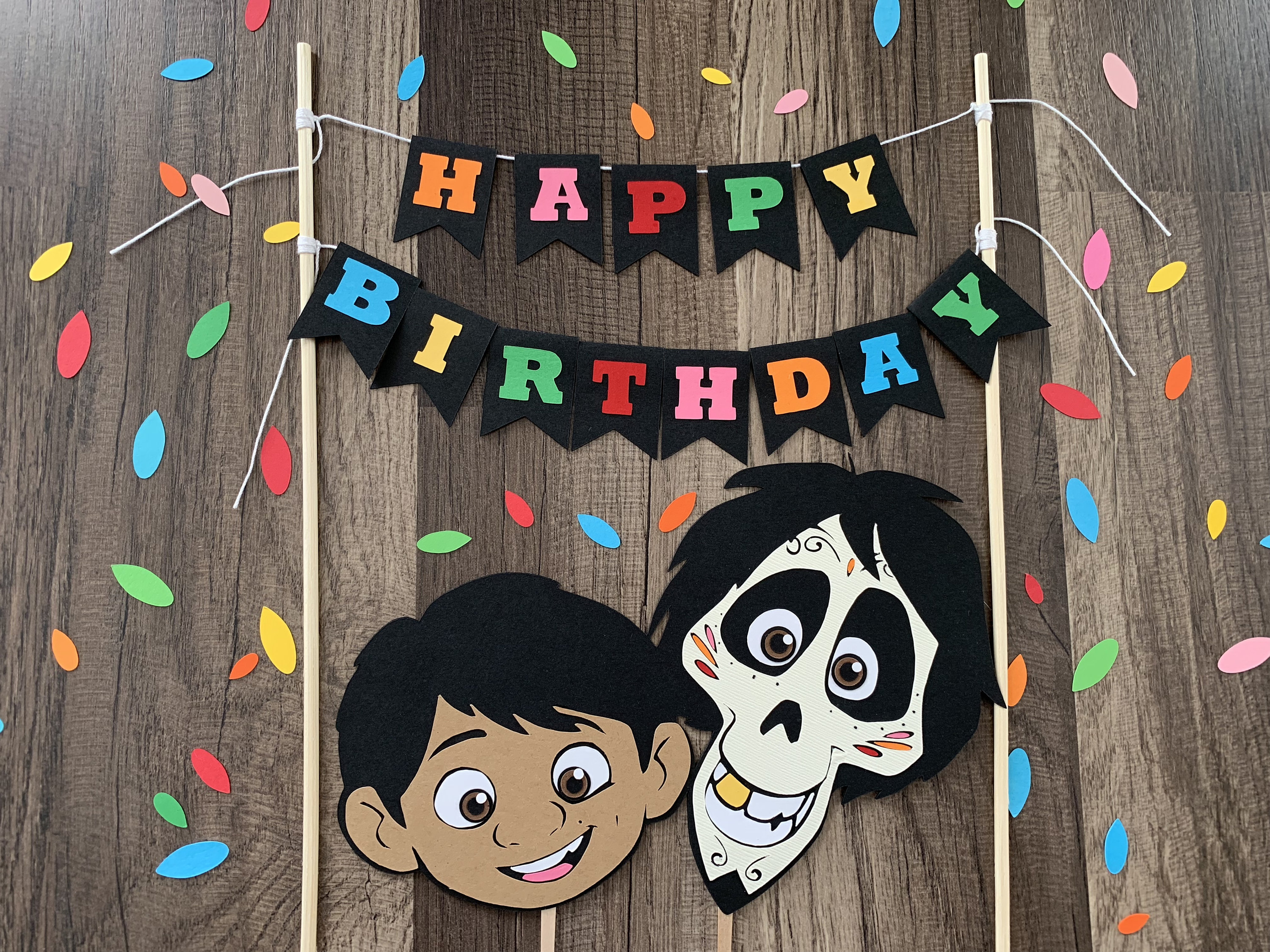 Coco Inspired Cake Topper disney Pixar Movie / Cupcake Topper | Etsy
