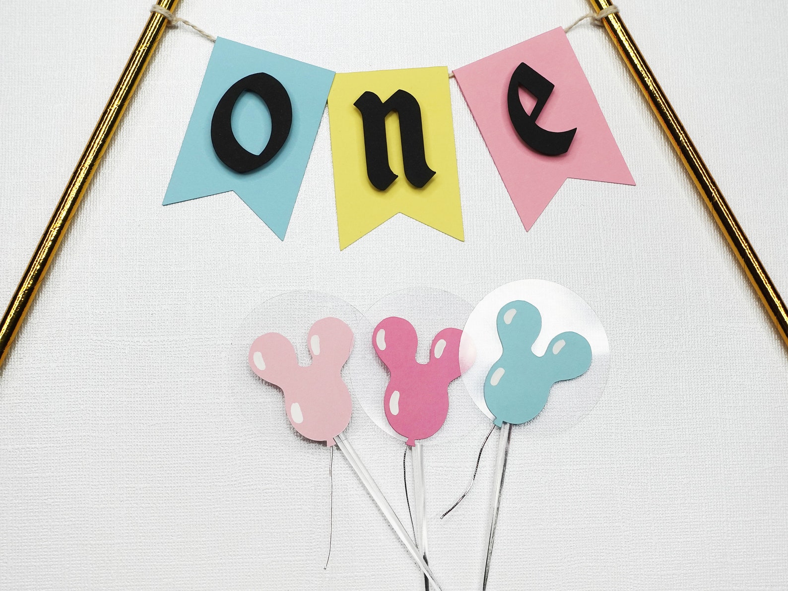 Vintage Disney Cake Topper Banner Disneyland Inspired - Etsy