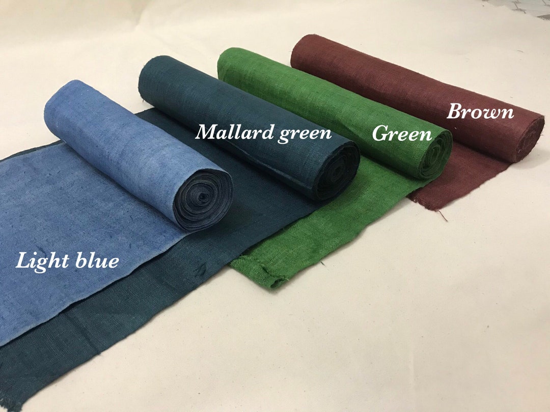 Hmong Hill Tribe Hemp | Solid Color Hand Woven Hemp, Raw Thick Weave ...