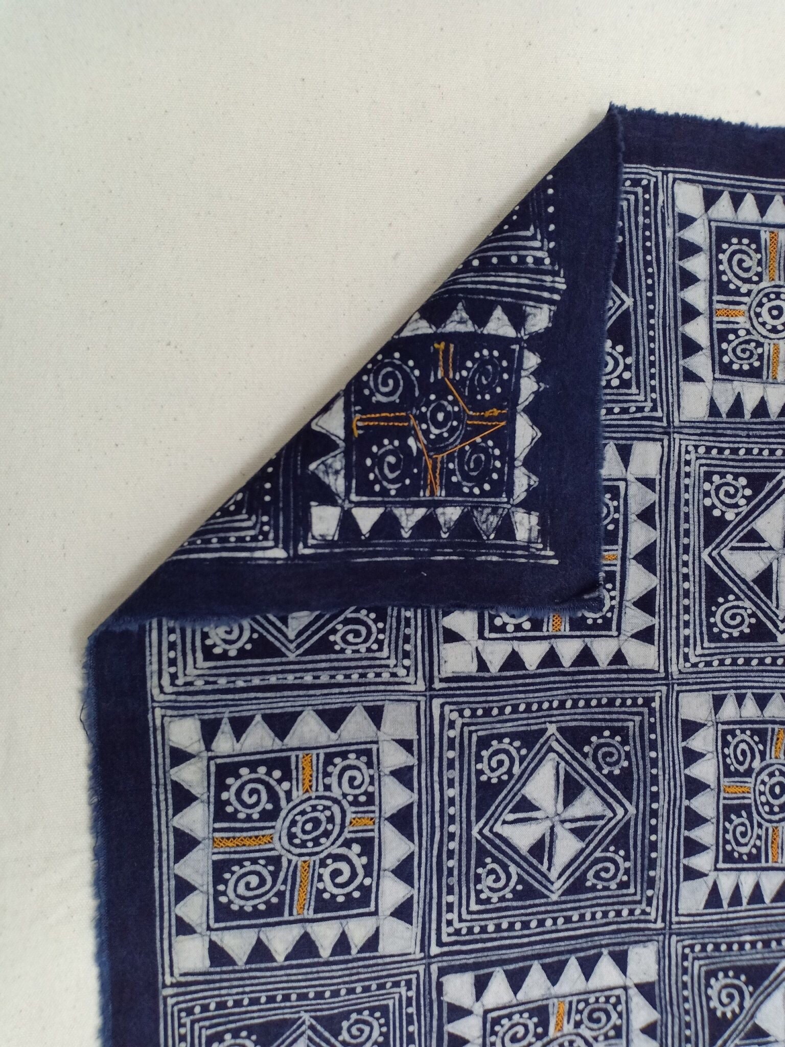 Square Tribal Fabric Hmong Hill Tribe Tapestry, Vintage Handmade Wall ...