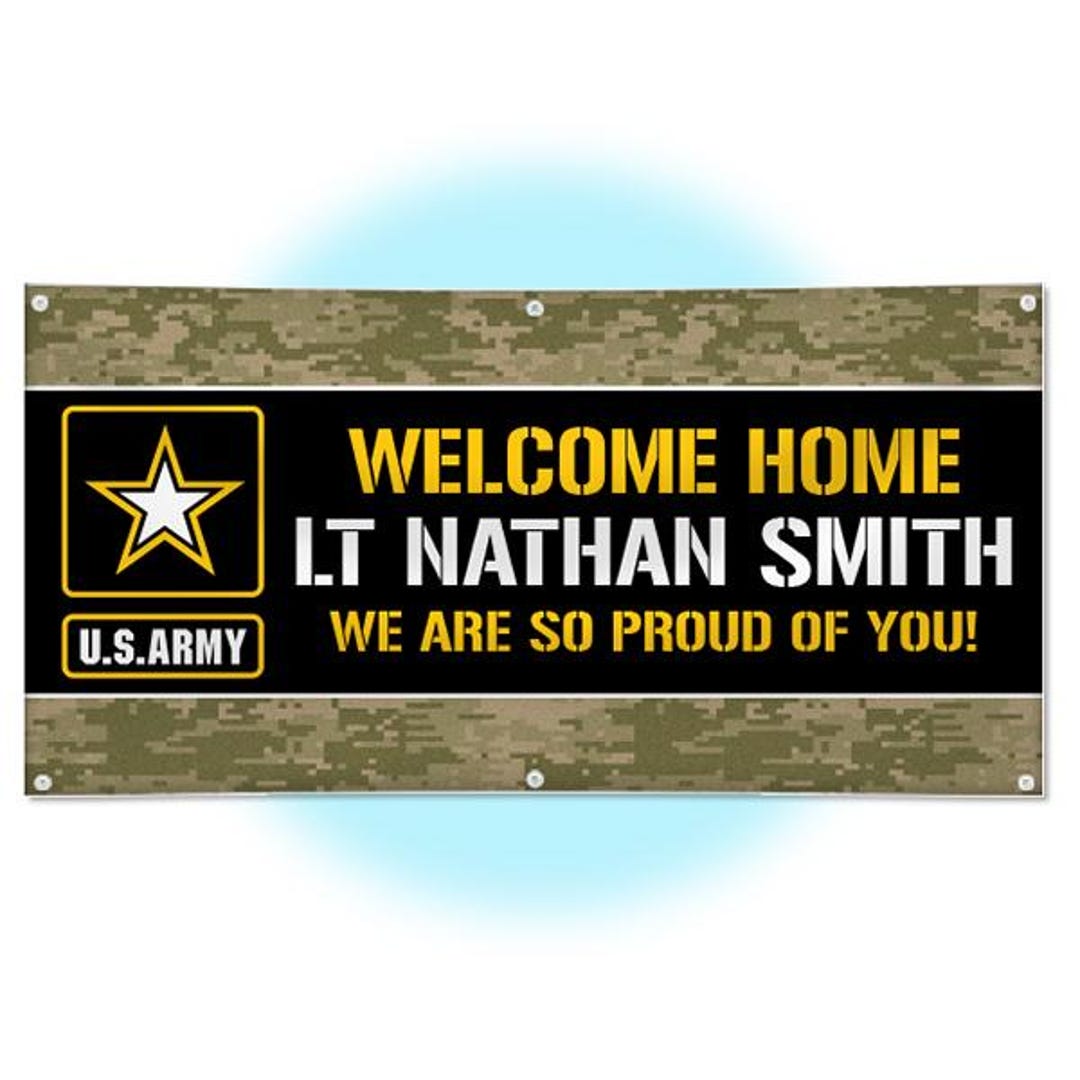 Personalized Welcome Home Military Banner for United States Army USA - Etsy