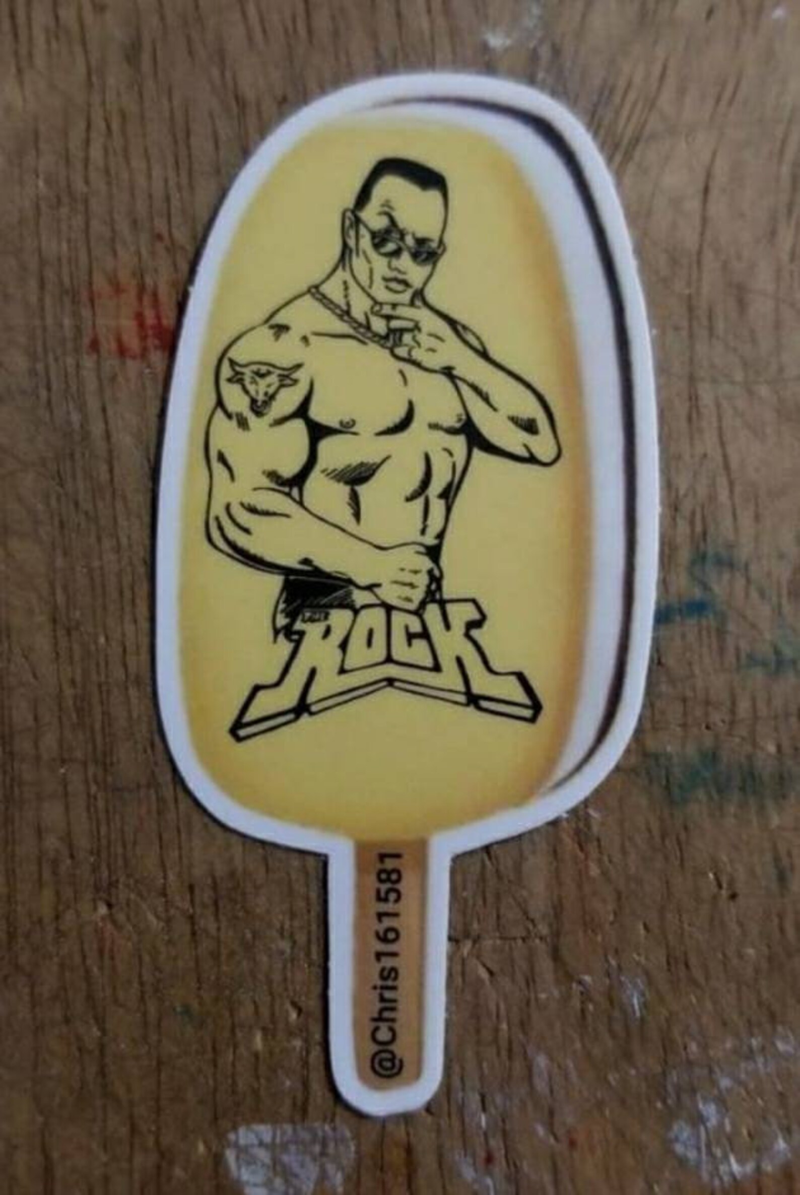 WWF Ice cream bar STICKERS The Rock | Etsy