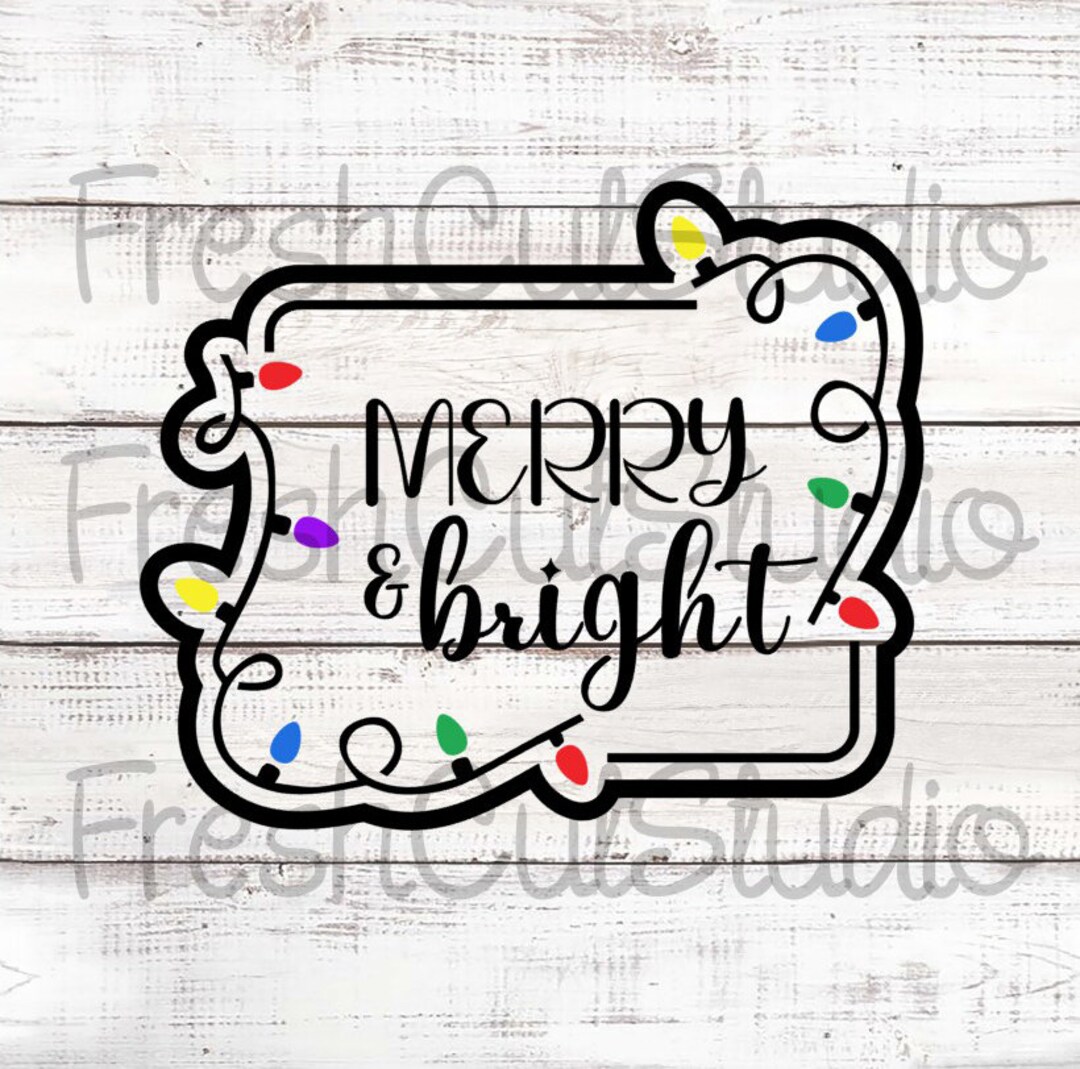 Merry & Bright Cutter With Matching Stencil - Etsy