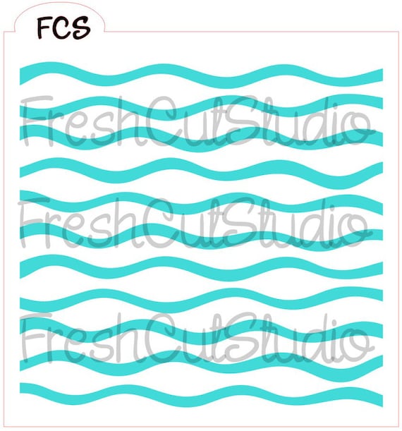 Wavy Line Stencil