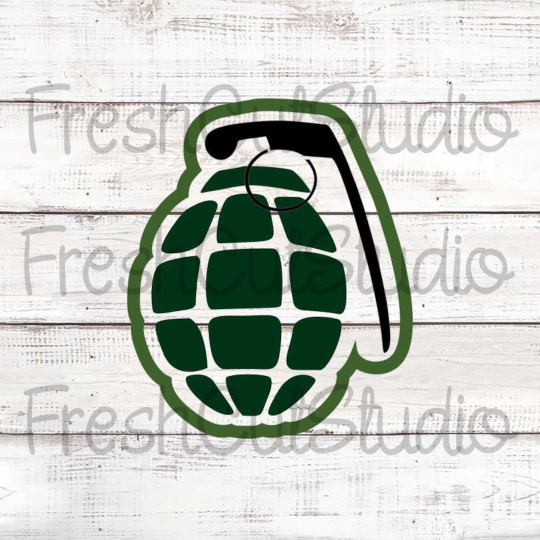 Grenade Cookie Cutter With Matching Stencil Option - Etsy