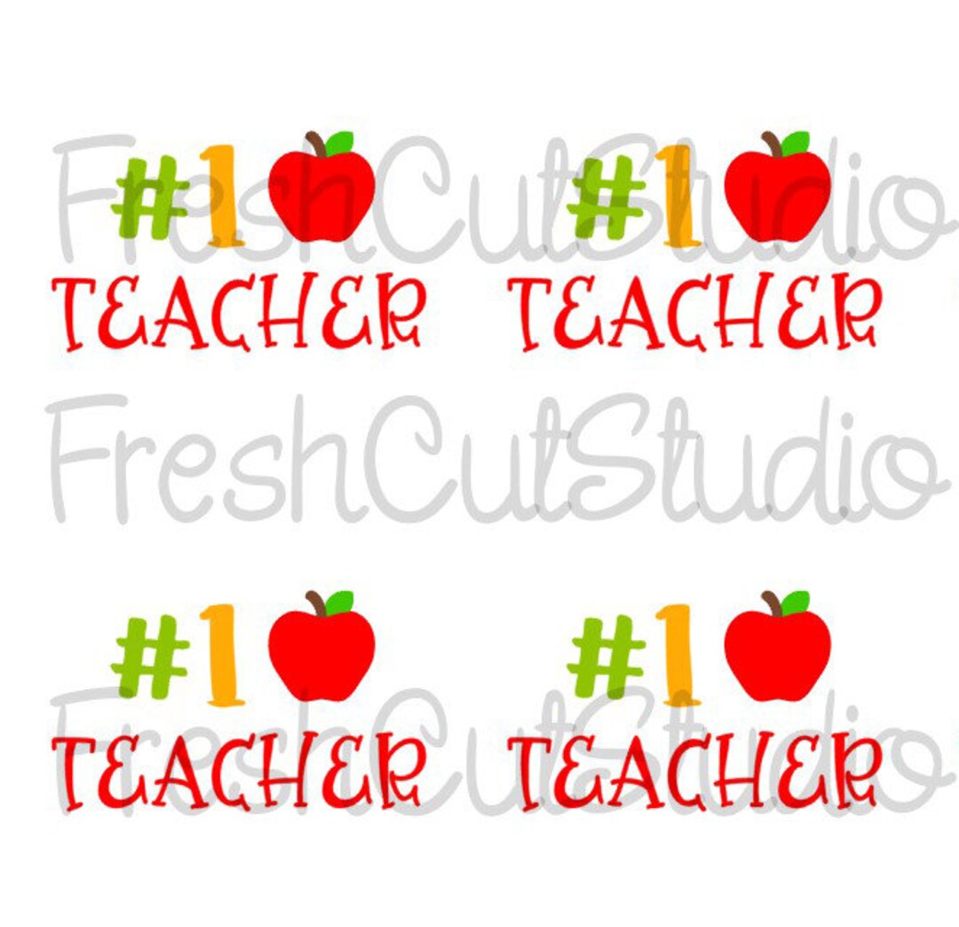 Number 1 Teacher Tags Digital Download - Etsy