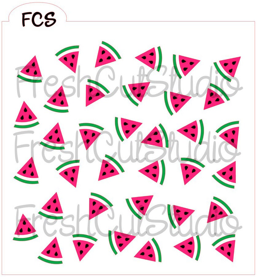 Watermelon 3 Part Background Stencil Cookie Stencil - Etsy