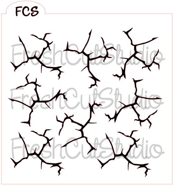 Crack Background Stencil Cookie Stencil | Etsy Schweiz