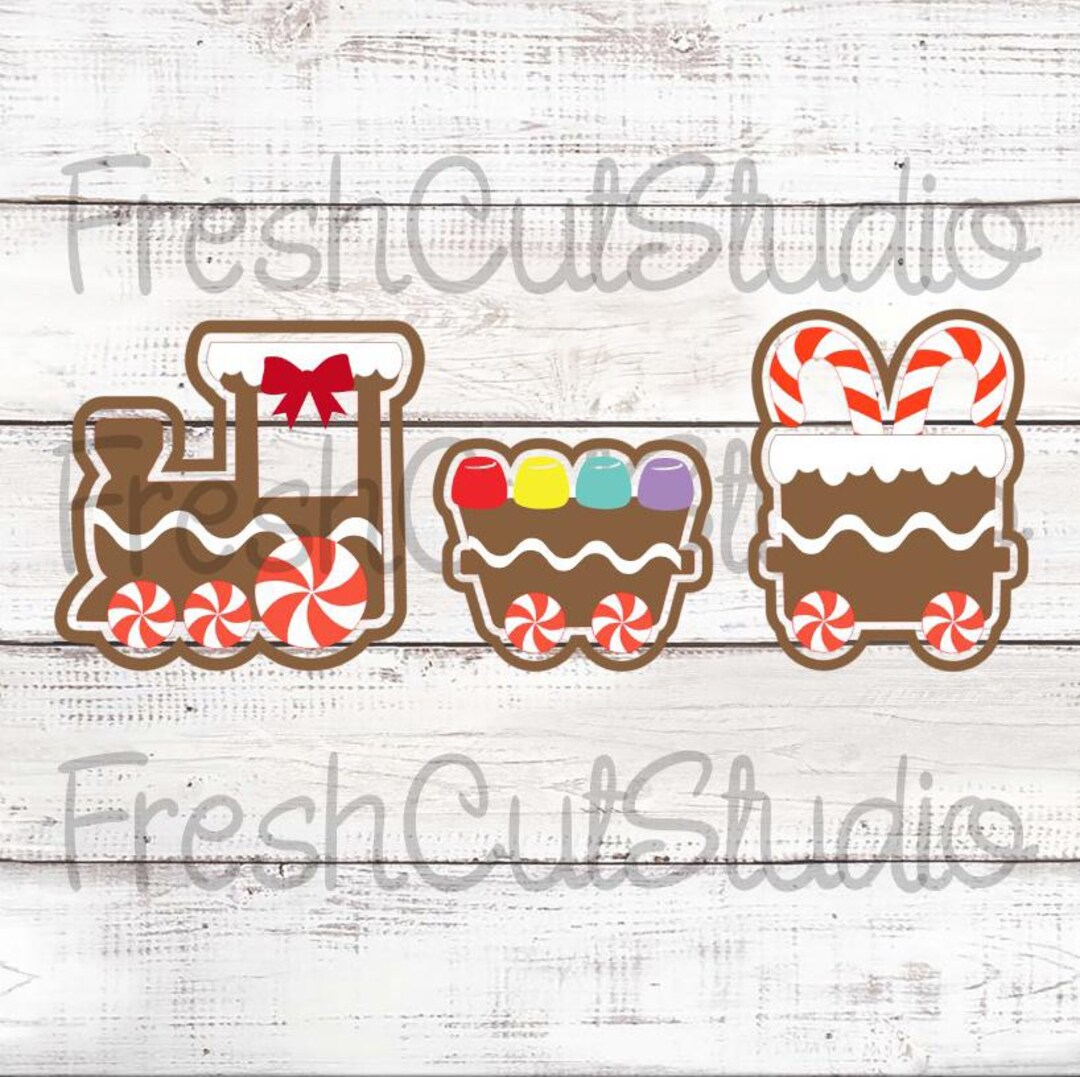 Gingerbread Train Cookie Cutter Set - Etsy