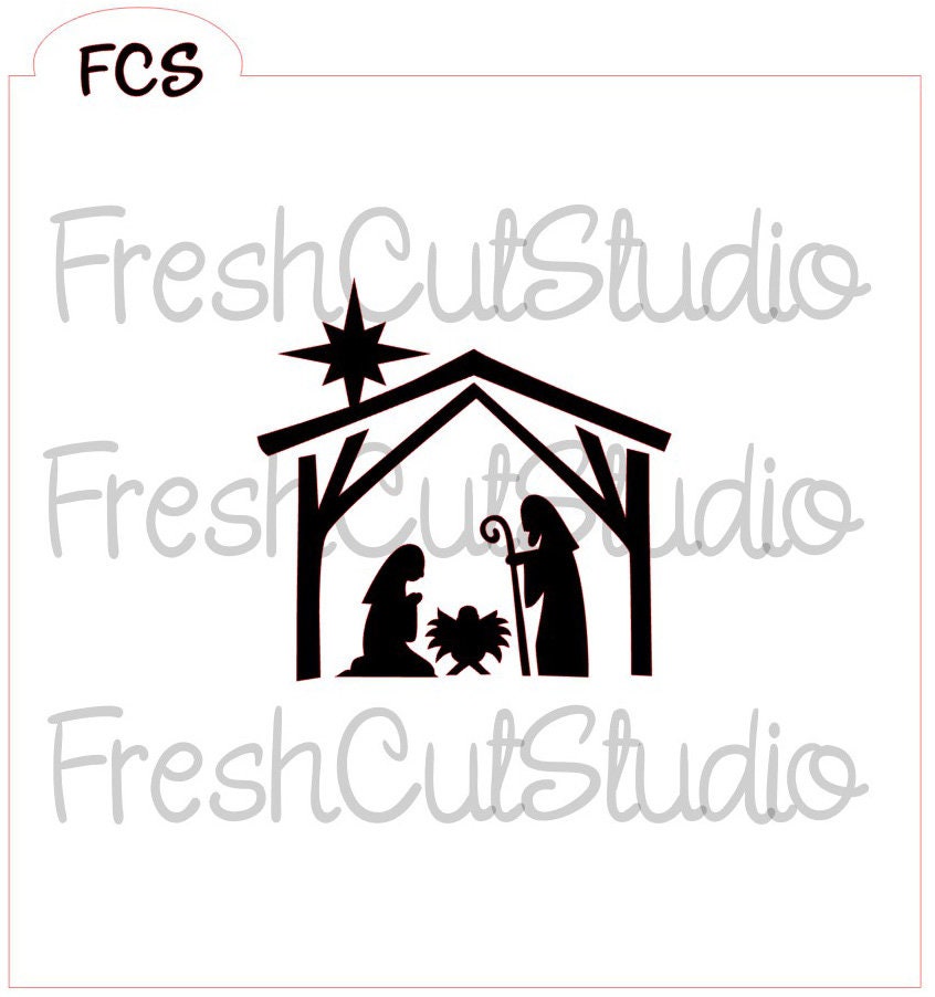 Nativity Scene Cutter With Matching Stencil - Etsy