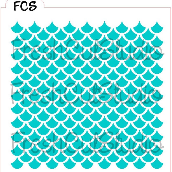 Fish Scale Stencil - Etsy