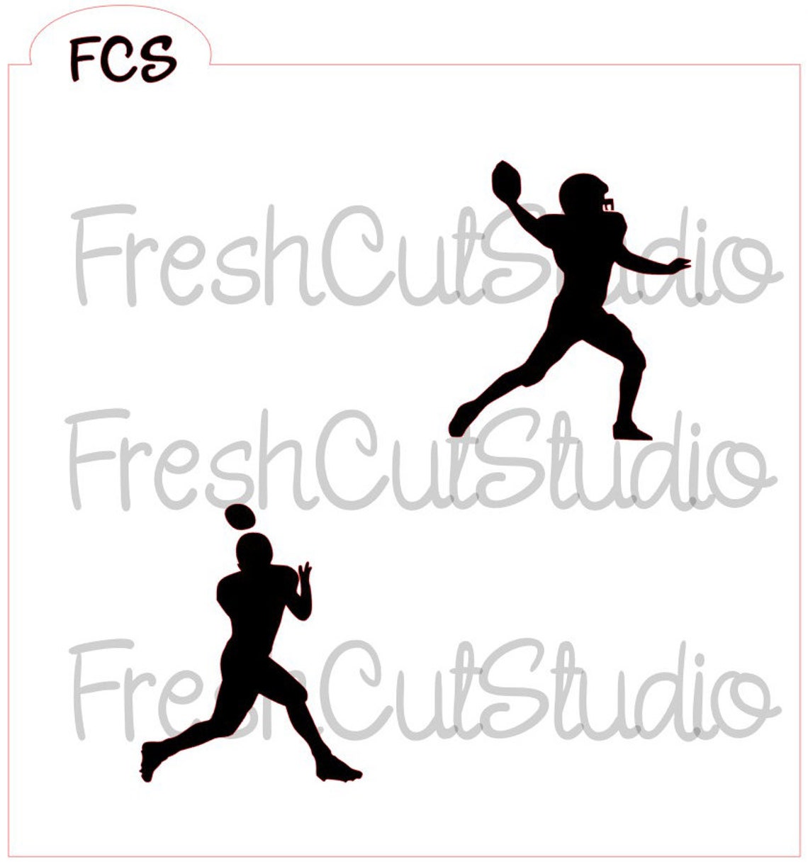 Football Player Stencils Cookie Stencil - Etsy