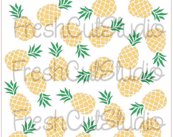 Pineapple 2pc Background Stencil - Etsy