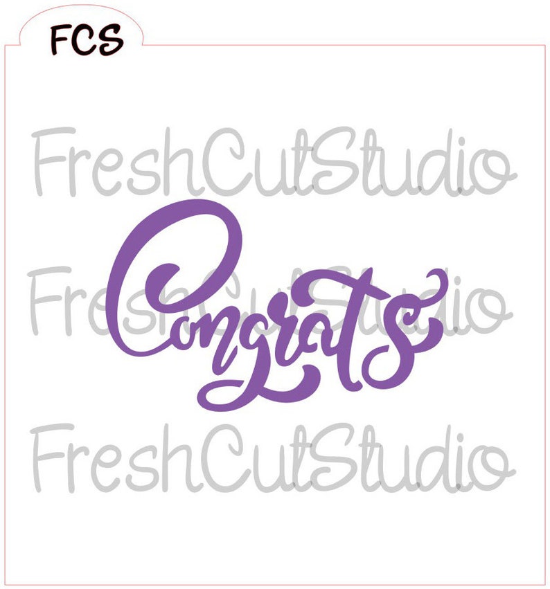 Congrats Cutter With Matching Stencil Option - Etsy