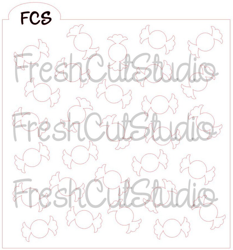 Peppermint Swirl Background Stencil- Cookie Stencil - Etsy