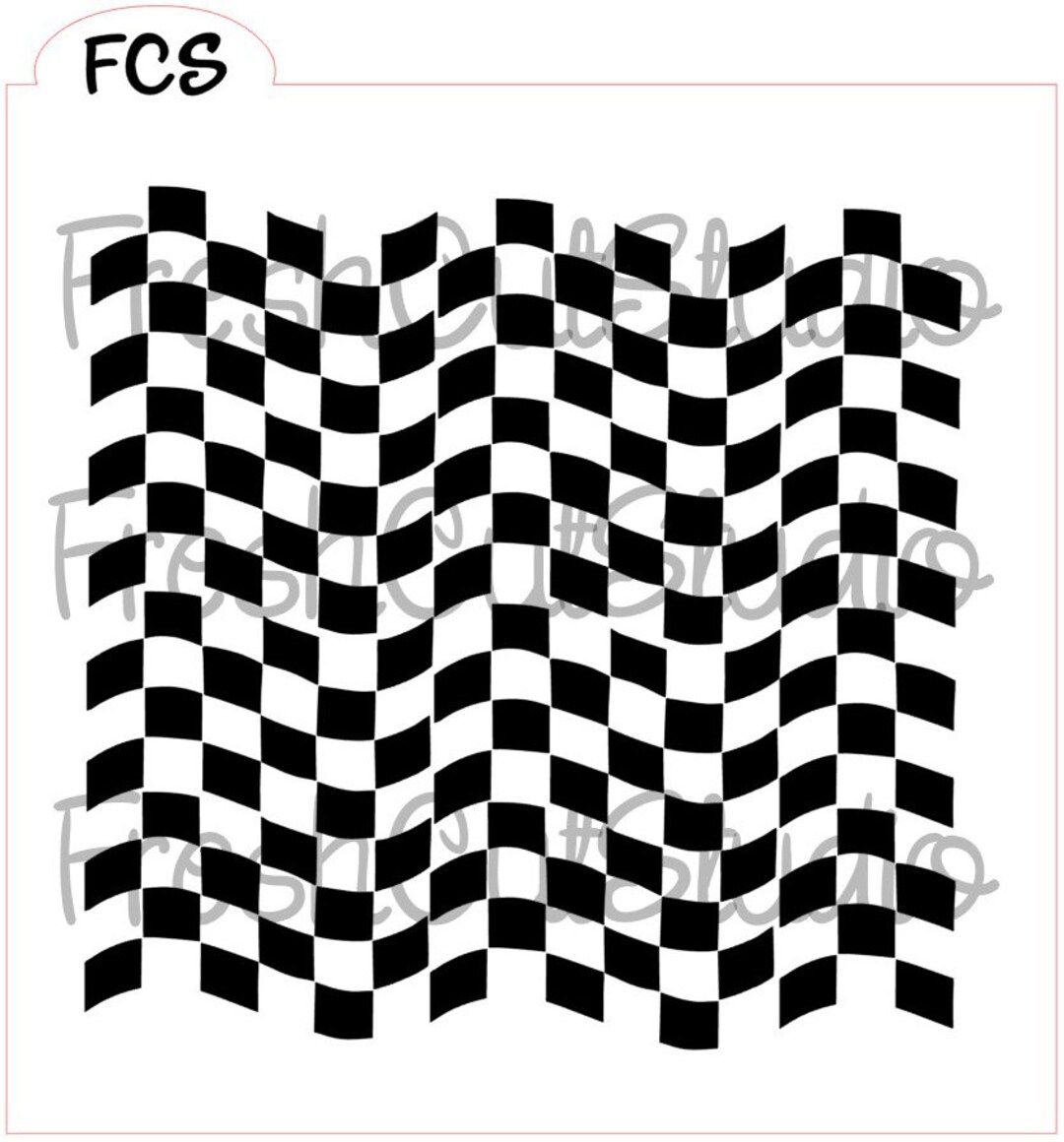 Checkered Flag Background Stencil- Cookie Stencil - Etsy