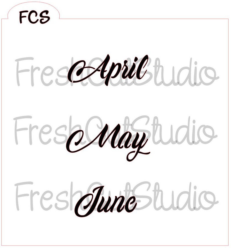 Calendar 5 Stencil Set- Cookie Stencils - Etsy