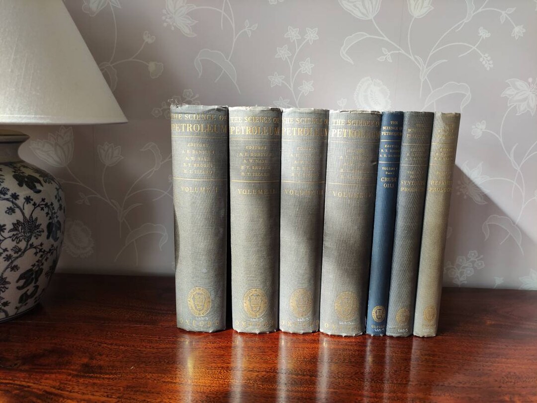 Old Book Science Book Collection Vintage Books Rare Book Set Reference ...