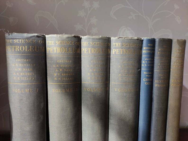 Old Book Science Book Collection Vintage Books Rare Book Set Reference ...