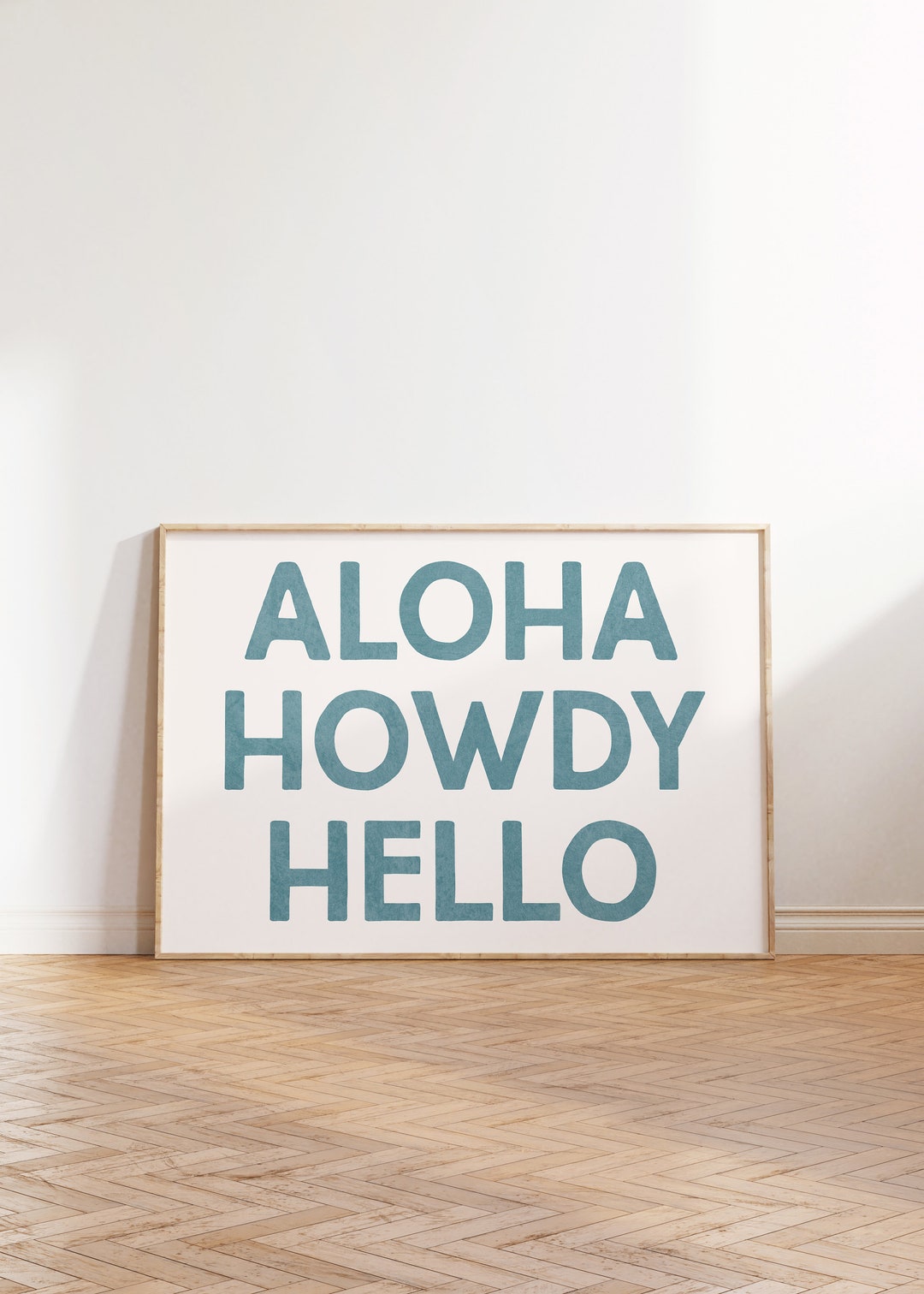 Aloha Howdy Hello Print, Digital Download - Etsy