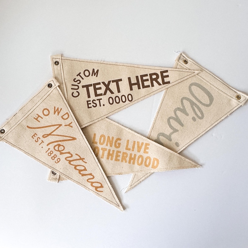 Aesthetic Pennant Flags - Etsy