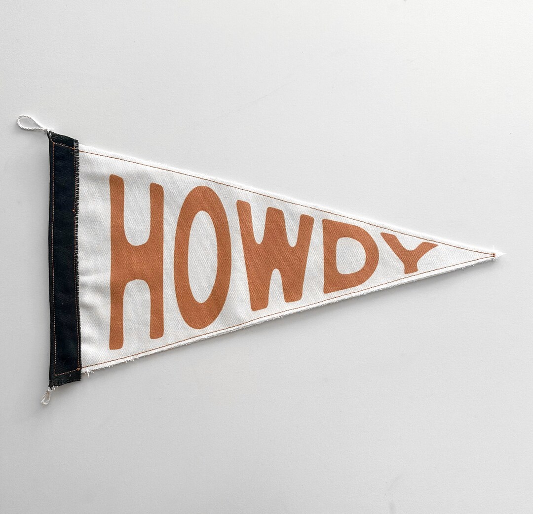 Howdy Pennant Flag - Etsy