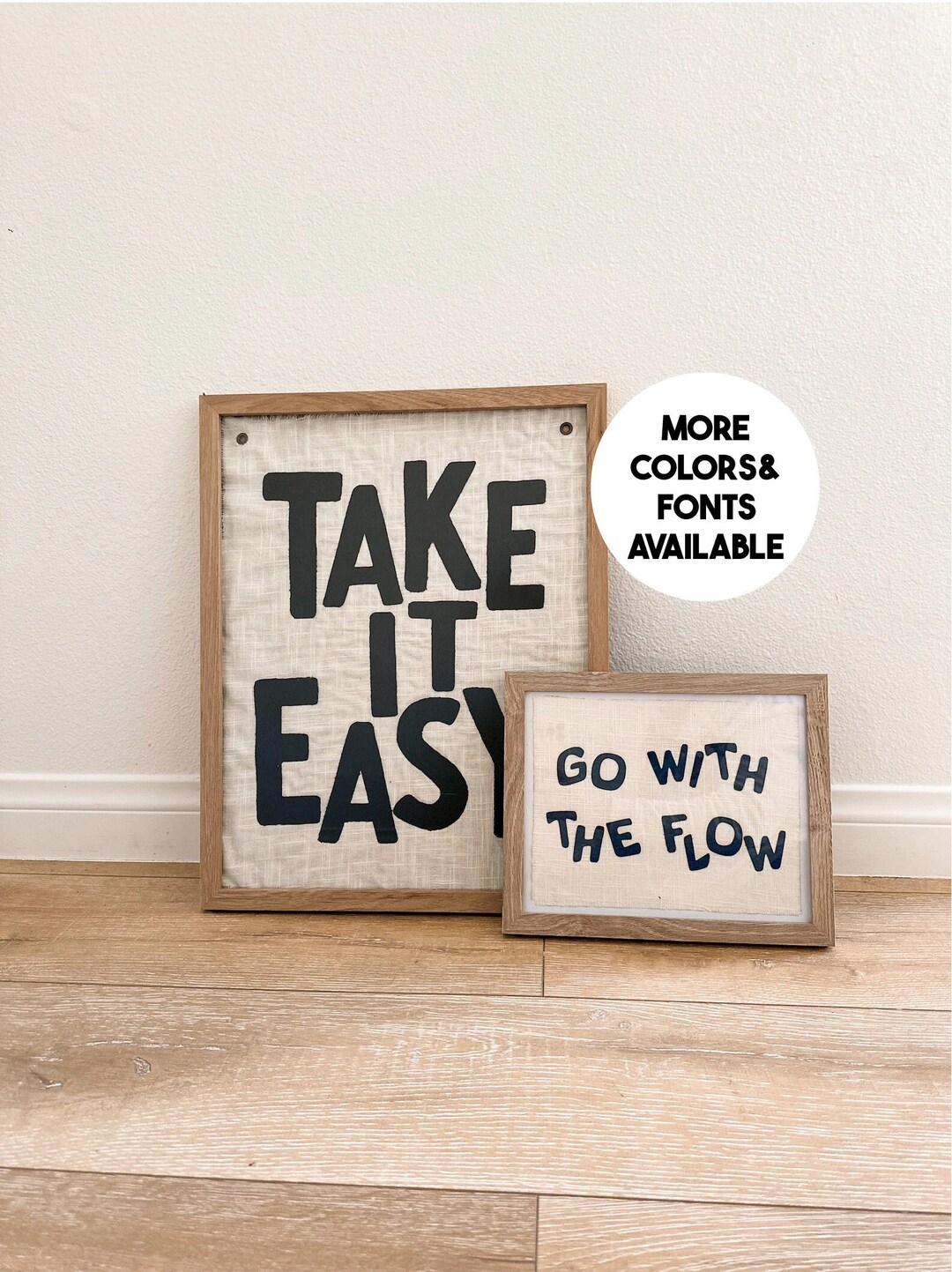 Custom Cut Linen Word Art Wall Hanging Choose Your Font&colors - Etsy