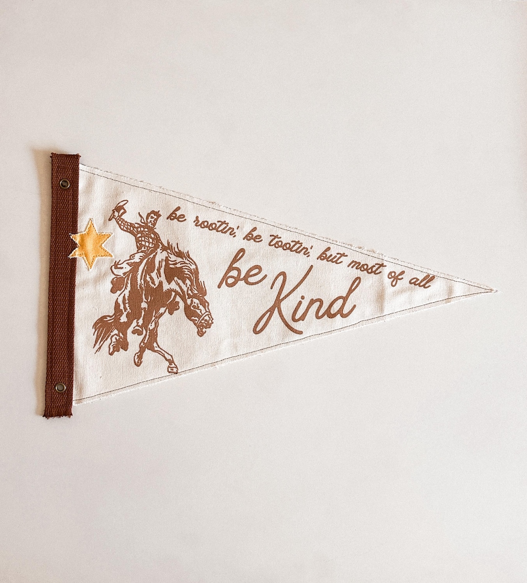 Be Kind Cowboy Pennant Flag, Western Wall Art - Etsy