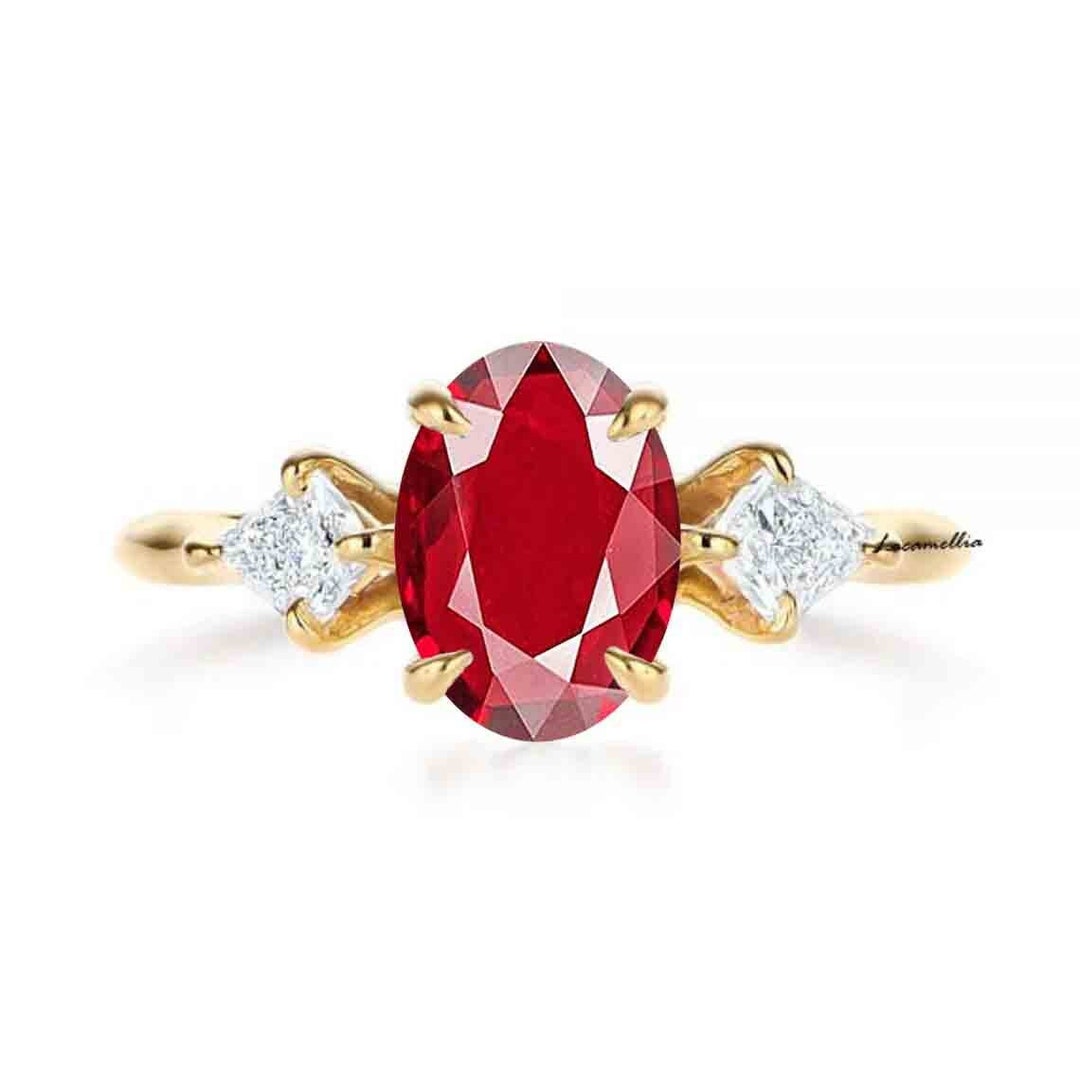 Unique Ruby Engagement Ring,vintage 14K Rose Gold Ruby Bridal Wedding ...