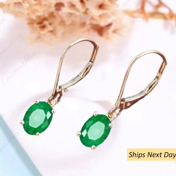 Emerald Drop Earring - Etsy