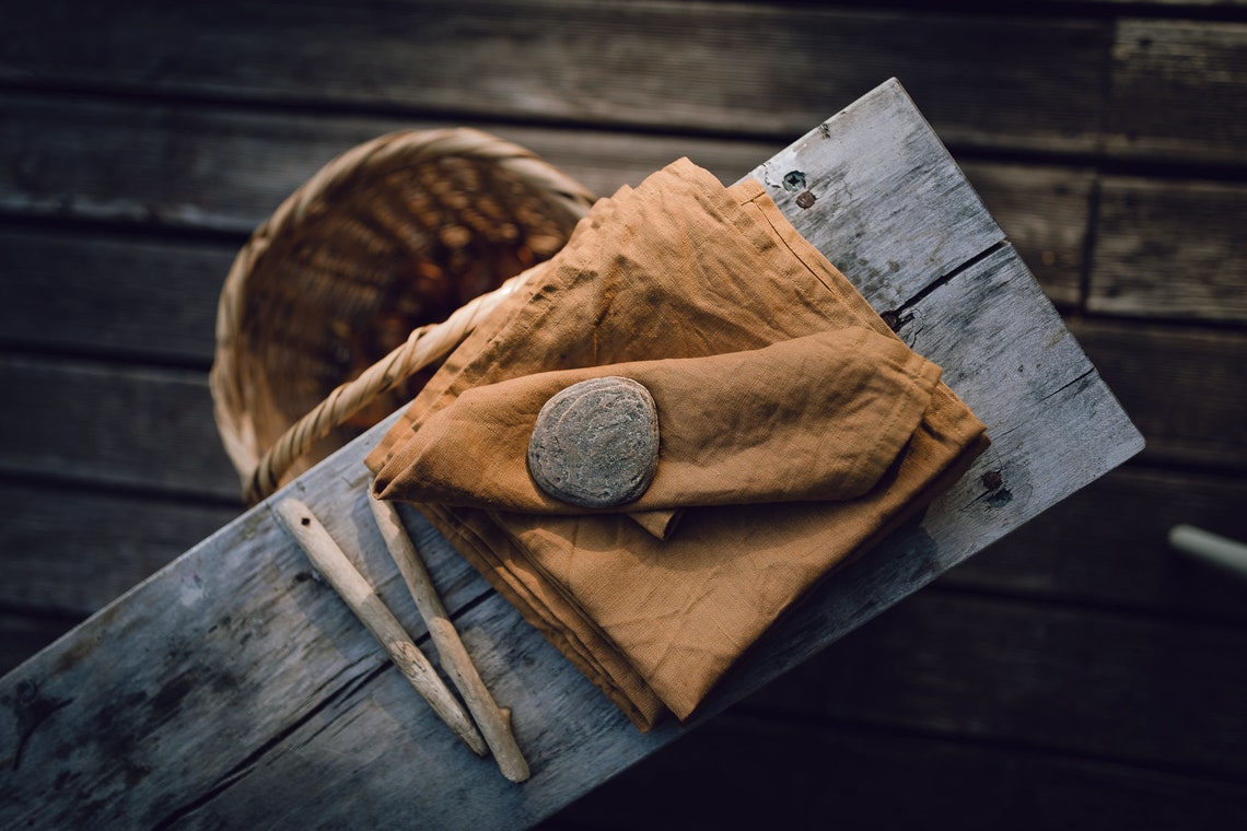 Stone Washed Linen Napkins. Zero Waste Napkins. Table Decor - Etsy