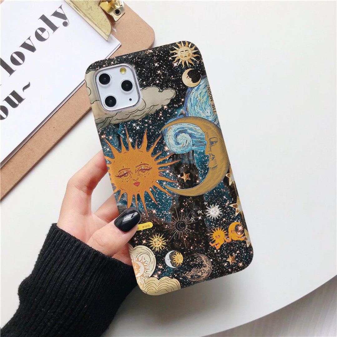 Retro Moon Sun Case Sony Xperia 10 V Iv Iii Plus Xperia 5 V II Case ...